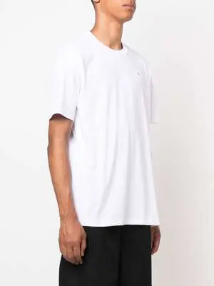 DIESEL® T-just-microdiv Logo-embroidered T-shirt - White
