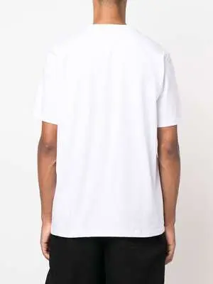 DIESEL® T-just-microdiv Logo-embroidered T-shirt - White