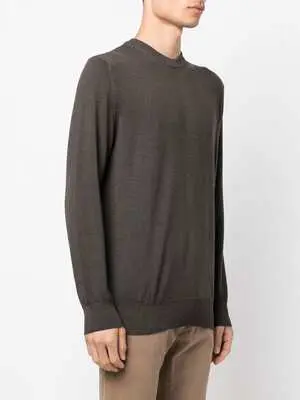 Paul & Shark Virgin Wool Crew Neck Jumper - Brown