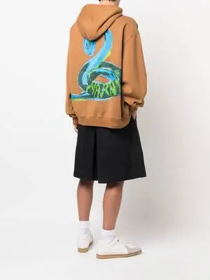 Marni Snake Graphic Print Hoodie