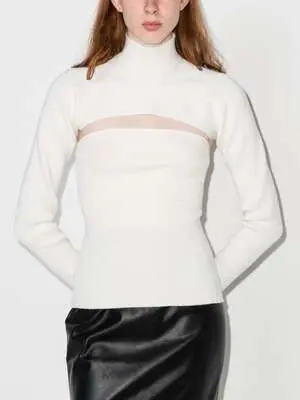 TOM FORD Cut-out Virgin Wool-blend Jumper - Neutrals