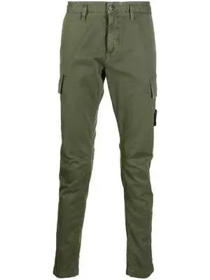 Stone Island Compass-patch Cargo Trousers - Green