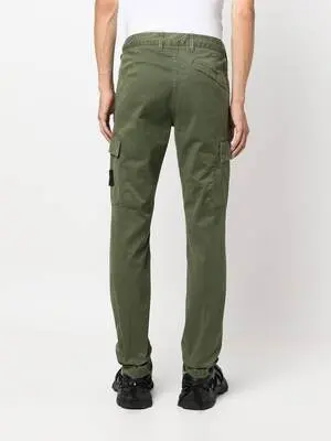 Stone Island Compass-patch Cargo Trousers - Green