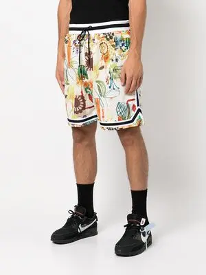 John Elliott Scribble-print Shorts