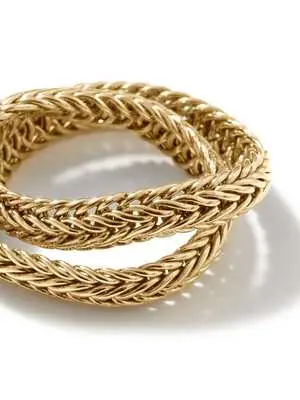 John Hardy 14kt Yellow Kami Chain Crossover Ring