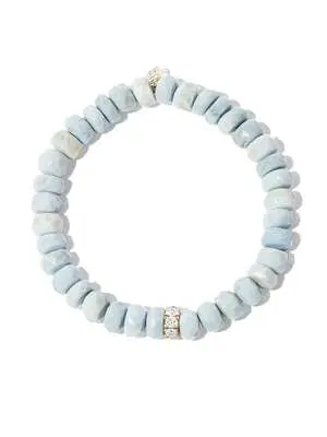 SYDNEY EVAN 14kt Yellow Opal And Diamond Bracelet - Gold