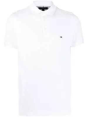 Tommy Hilfiger Embroidered-logo Polo Shirt - White