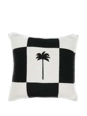Palm Angels Logo-print Checked Cushion