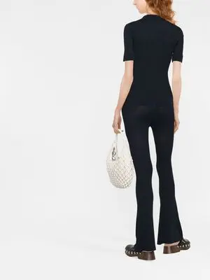 Stella McCartney Ribbed-knit Polo Top