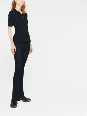 Stella McCartney Ribbed-knit Polo Top
