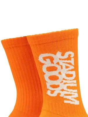 STADIUM GOODS Logo-print Crew Socks - Orange
