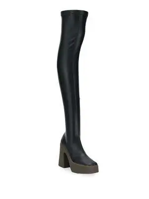 Stella McCartney Thigh-high Platform Boots With Side Zip