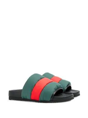 Gucci Web Stripe Padded Slides