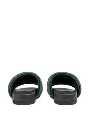 Gucci Web Stripe Padded Slides