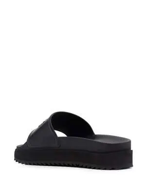 Palm Angels Platform Embossed-logo Sliders