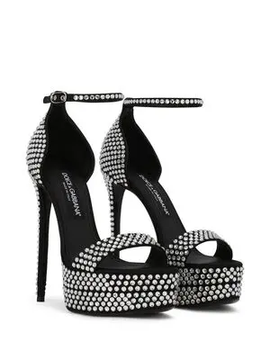 Dolce & Gabbana 145mm Rhinestone Platform Sandals