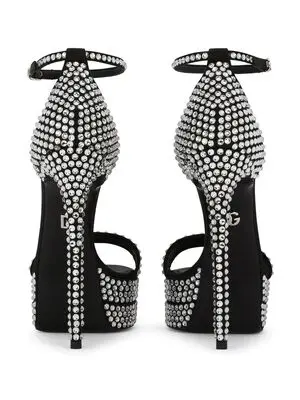 Dolce & Gabbana 145mm Rhinestone Platform Sandals