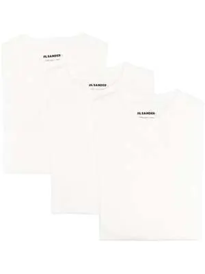 JIL SANDER Logo-patch Crew-neck T-shirt - White