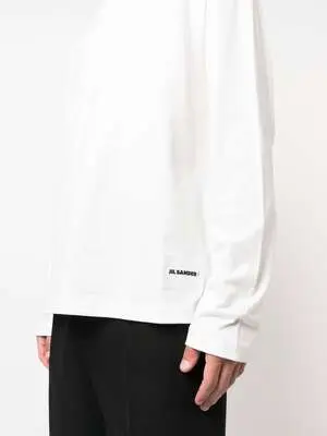 JIL SANDER Logo-patch Crew-neck T-shirt - White