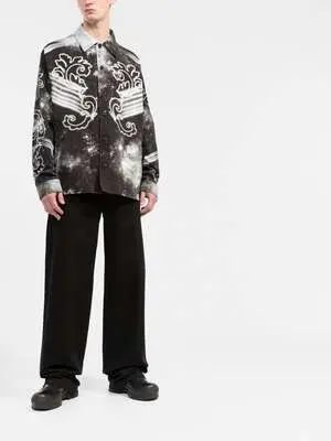 Versace Space Couture-print Long-sleeved Shirt