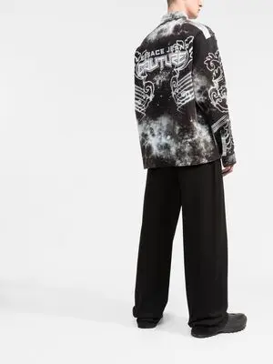Versace Space Couture-print Long-sleeved Shirt