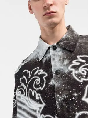 Versace Space Couture-print Long-sleeved Shirt