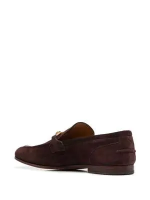 Gucci Jordaan Suede Loafers - Brown