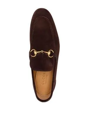 Gucci Jordaan Suede Loafers - Brown