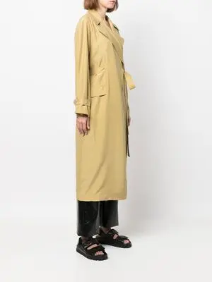 Alberta Ferretti Wrap-over Silk Trench Coat