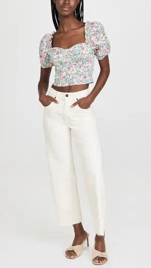 SLVRLAKE Grace Crop Jeans - White