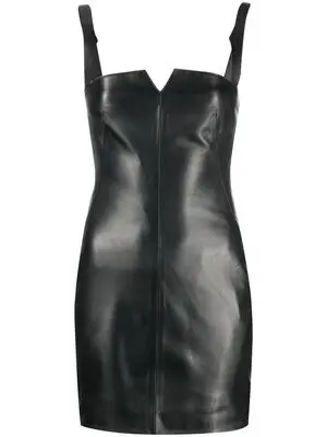 Off-White Leather Mini Dress