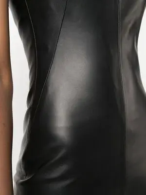 Off-White Leather Mini Dress