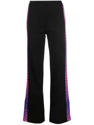 Off-white Striped Sports Pants For Women