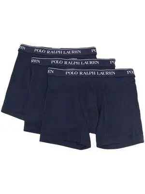 Ralph Lauren Logo Waistband Boxer Briefs 3 Pack - Blue