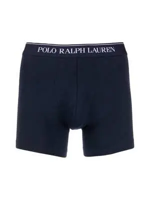 Polo Ralph Lauren Logo Waistband Boxer Briefs 3 Pack - Blue