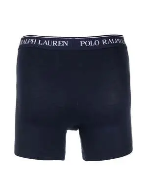 Polo Ralph Lauren Logo Waistband Boxer Briefs 3 Pack - Blue