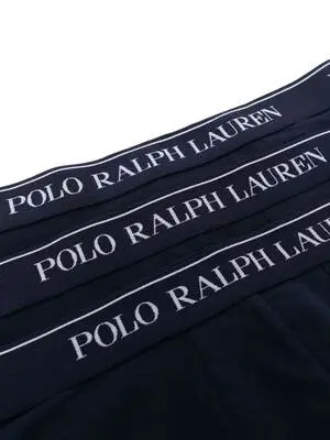 Polo Ralph Lauren Logo Waistband Boxer Briefs 3 Pack - Blue