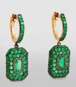 Shay Yellow And Emerald Drop Earrings
