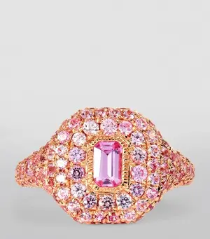Shay And Pink Sapphire Ring - Rose Gold