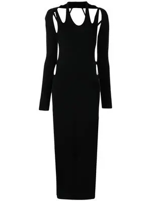 DION LEE Cut-out Knit Midi Dress