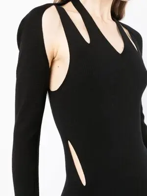 DION LEE Cut-out Knit Midi Dress