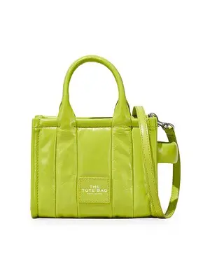 Marc Jacobs Women's The Shiny Crinkle Crossbody Tote - Acid Lime Acid Lime