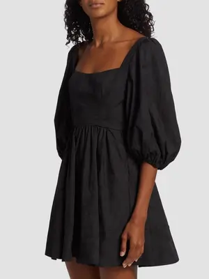 MICHELLE SMITH X Saks Claudia Balloon-sleeve Minidress