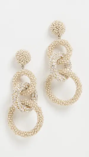 Deepa Gurnani Sienna Earrings - Silver