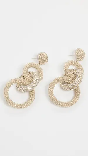 Deepa Gurnani Sienna Earrings - Silver