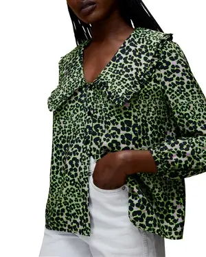 Whistles Fluoro Petal Print Blouse