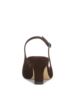 Sam Edelman Bianka Slingback Kitten Heels - Cafe Noir