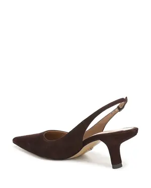 Sam Edelman Bianka Slingback Kitten Heels - Cafe Noir