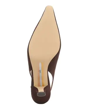 Sam Edelman Bianka Slingback Kitten Heels - Cafe Noir