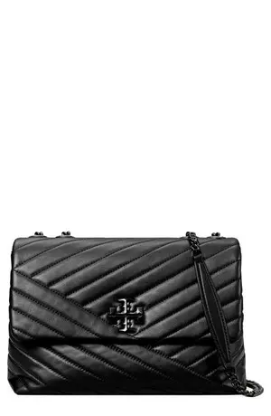 Tory Burch Tory Burch Kira Chevron Convertible Shoulder Bag Black/silver
